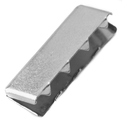 Metal Crimp End Webbing 25 mm - Nickel