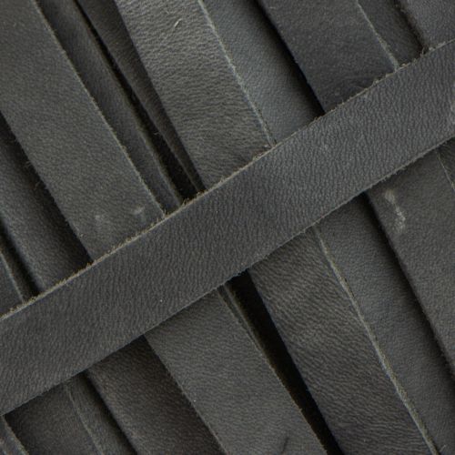 10 mm Grey Greased Leather band (Pull-Up Leather) per meter