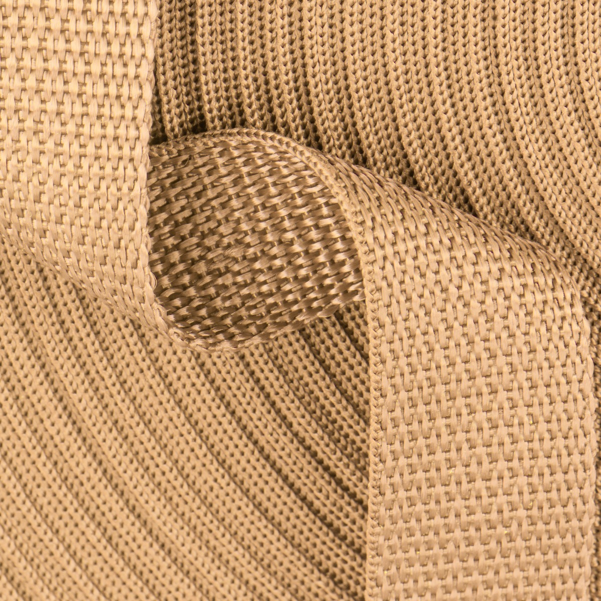 Beige 25mm Lite Webbing, 1.2 mm thick