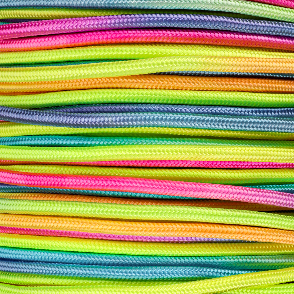 Pastel Rainbow 6 mm Polyester Cord