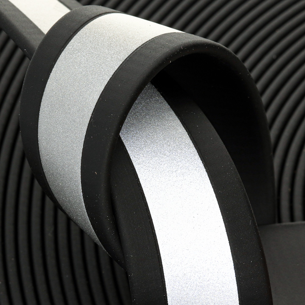 Black (BL520) Reflective BioThane 'BETA' ® 25 mm - 2.5 mm Per Meter
