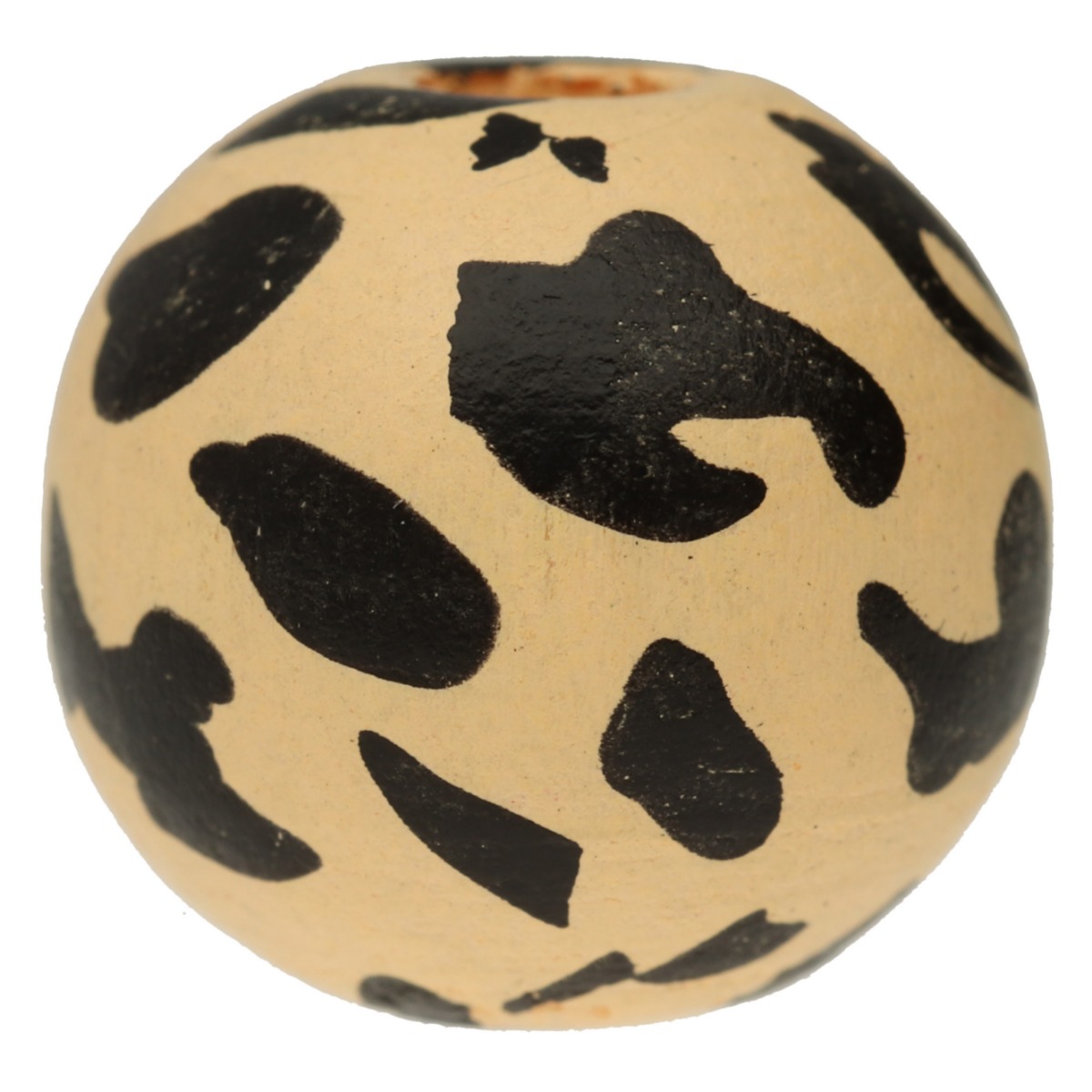 13 mm - Wooden Ball Bead Cheetah
