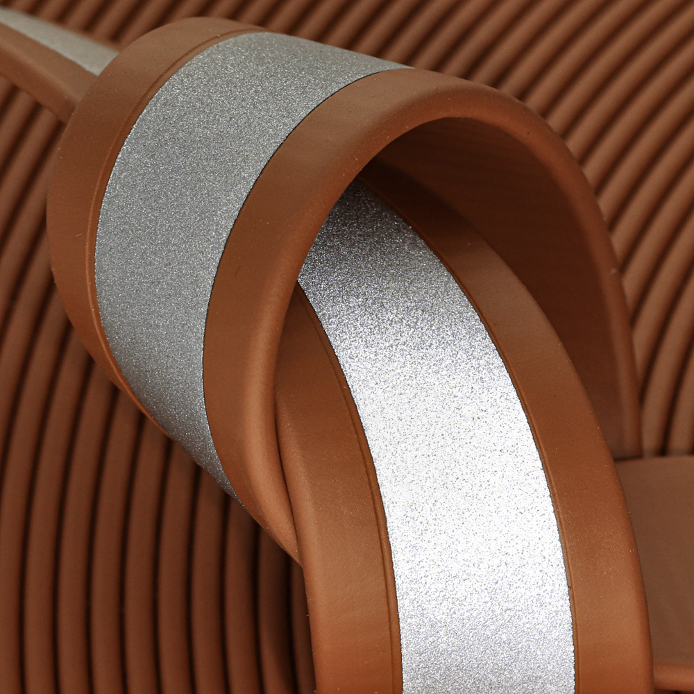 Light Brown (BR521) Reflective BioThane 'BETA' ® 19 mm - 2.5 mm Per Meter