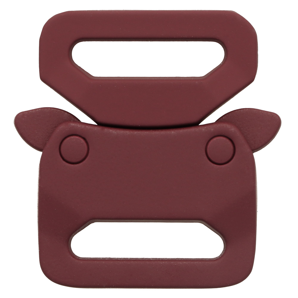 Maroon Silicone 20 mm Safe Lock Buckle