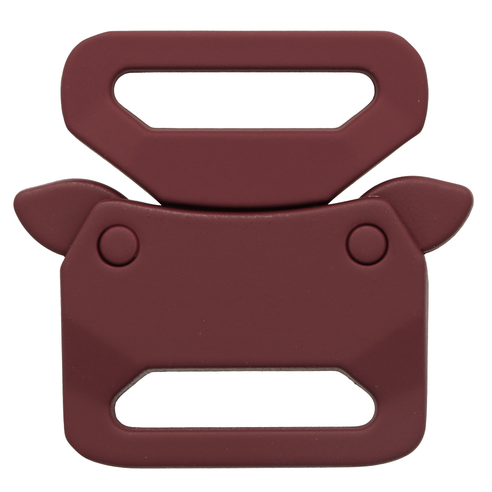Maroon Silicone 25 mm Safe Lock Buckle