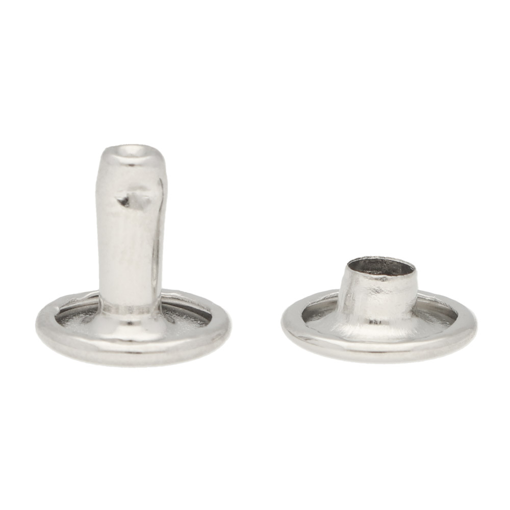 Nickel Plated 9 x 9 mm Double Cap Rivet