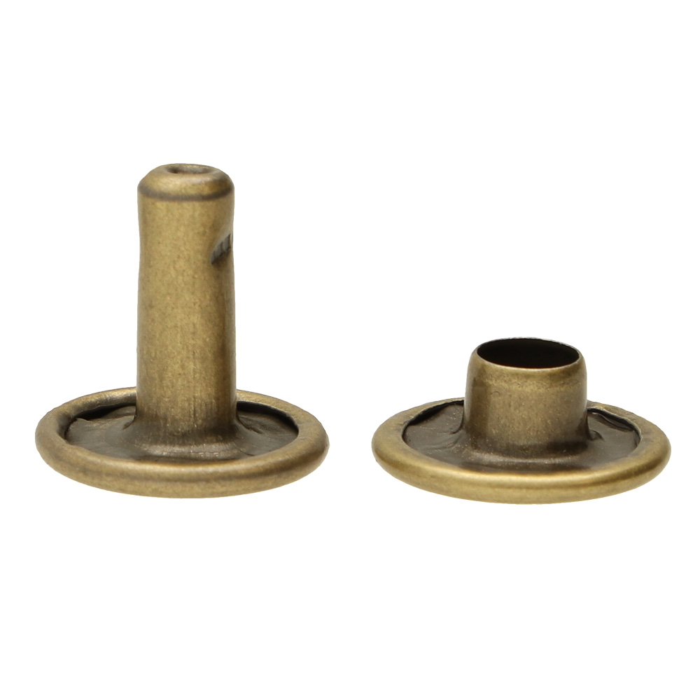 Dubbele Kap Klinknagel 'Antique Brass' 11 mm