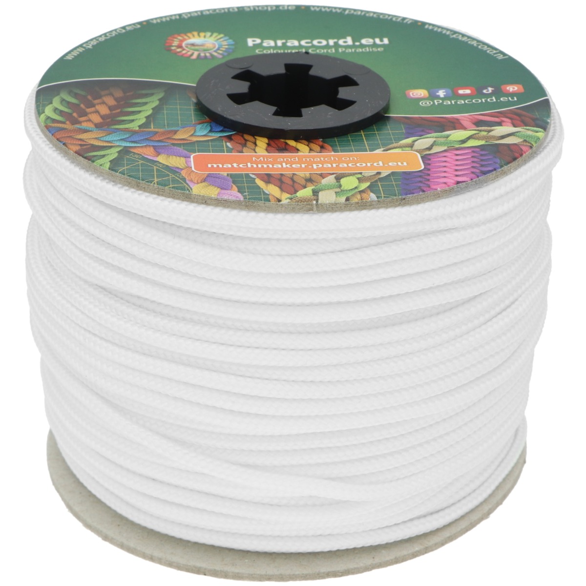 White Type ll Paracord - 50 m Spool