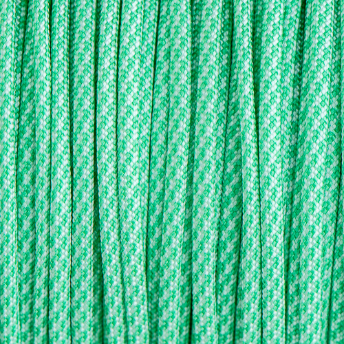 White & Mint Spiral Paracord 550 Type III